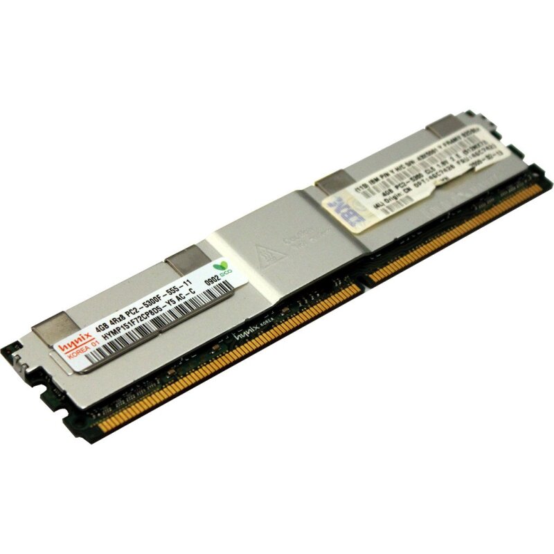 4GB / 4096MB PC2-5300F 4Rx8 Hynix FB-DIMM HYMP151F72CP8D5-Y5, 4,09